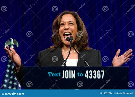 Kamala Harris Supporters At The Democratic In San Francisco Ca