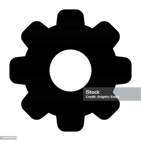 설정의 개념을 나타내는 단색 스타일의 톱니바퀴 벡터 아이콘 디자인 고체에 대한 스톡 벡터 아트 및 기타 이미지 고체 기어 기계 부분 배경 Istock