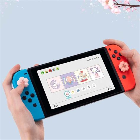 Cherry Blossom Thumb Grips Caps Kawaii Sakura Flowers Switch Oled Analog Caps Regisbox