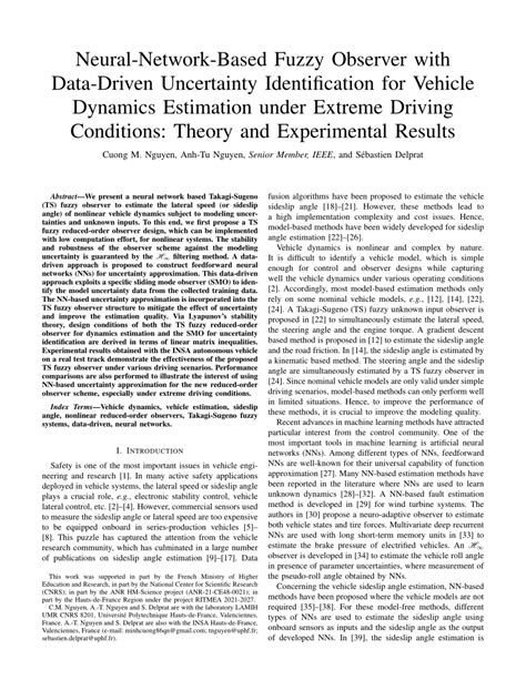 PDF Neural Network Based Fuzzy Observer With Data Driven Uncertainty Identification For