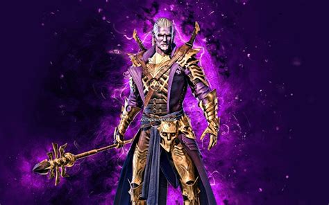 Download Wallpapers Kael 4k Violet Neon Lights Raid Champions 2020