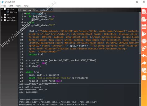 Micropython Esp32esp8266 Web Server To Control Gpios