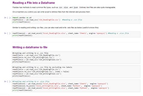 Reading A File Into A Dataframe Pandas Has Methods To