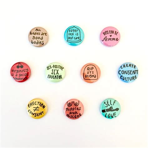 Sex Positive Pin Pack Color Pins Etsy