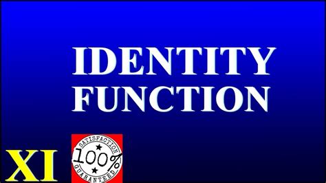 Identity Function Class 11 Maths Ncert Syllabus 2019 Q7 Youtube
