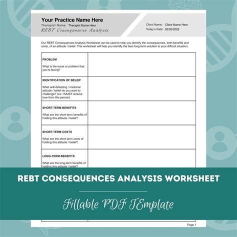 Rebt Consequences Analysis Worksheet Pdf Editable Fillable Pdf