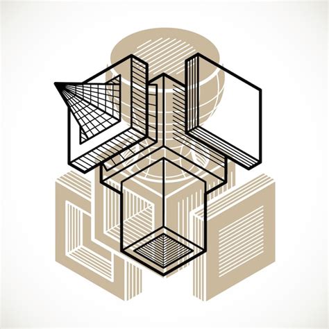 Premium Vector Abstract Three Dimensional Shape Vector Design Cube