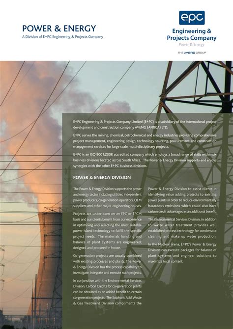 E PC Power Energy Capability PDF Power And Energy Industry Industries
