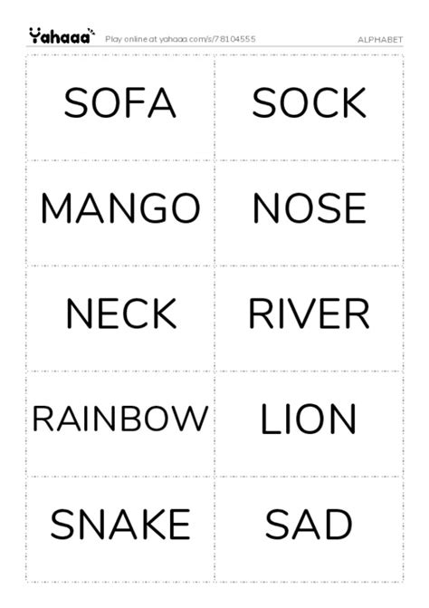 Free Worksheet On Alphabet Two Columns Flashcards Yahaaa