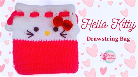 හුරුබුහුටි හෙලෝ කිටී බෑග් එකක් ගොතමු බෑග් ගෙතුම් Crochet Tutorials In Sinhala Fairymellow