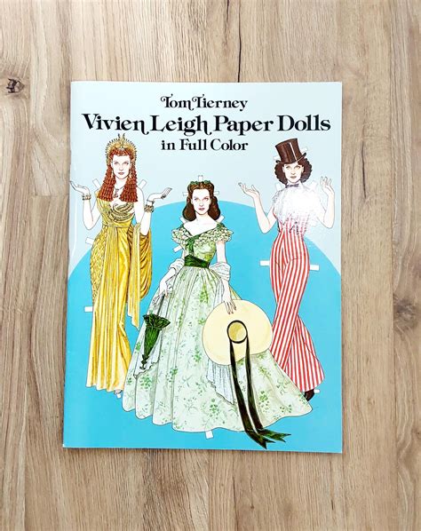 Vintage Vivien Leigh Paper Dolls In Full Color Book By Tom Tierney Etsy