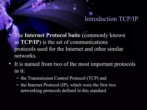 The Internet Protocol Suite Commonly Known As Tcp Ip Ppt
