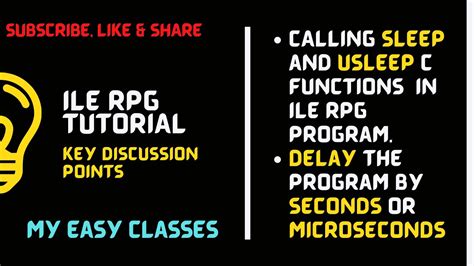 calling sleep and usleep c functions in ile rpg program delay the
