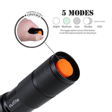 Outlite A100 High Powered Handheld Flashlight Portable Led Tactical F