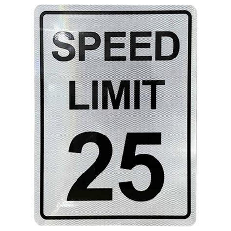 Diamond Grade Reflective Aluminum Speed Limit 25 Sign Prismatic Reflective Film Pvc Cone