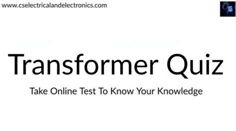 Transformers Quiz Top Mcq On Transformers Commonly Asked