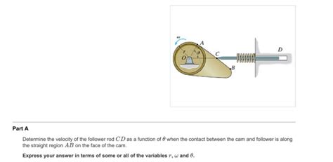 Solved The Cam Oab Rotates With A Constant Counterclockwise