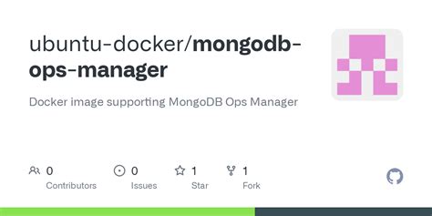 Github Ubuntu Docker Mongodb Ops Manager Docker Image Supporting Mongodb Ops Manager