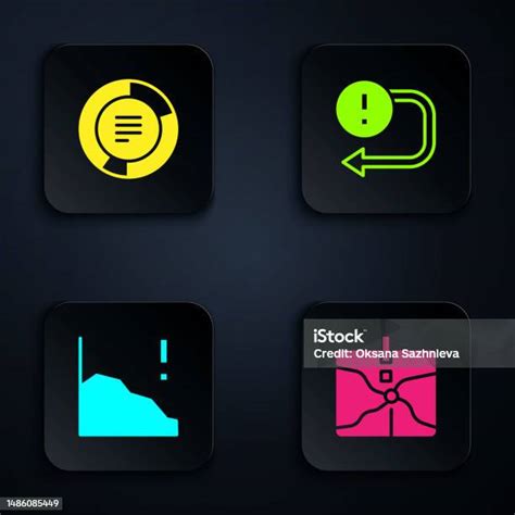 교차점 파이 차트 인포그래픽 재무 성장 감소 및 화살표를 설정합니다 검은색 사각형 버튼입니다 벡터 0명에 대한 스톡 벡터 아트 및 기타 이미지 Istock