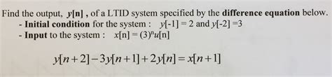 Solved Find The Output Y N Of A Ltid System Specified By