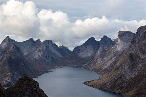 경외심을 불러일으키는 폐하 노르웨이 로포텐 산 전망 0명에 대한 스톡 사진 및 기타 이미지 Istock