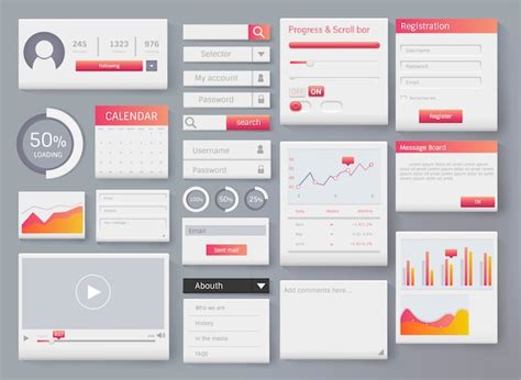 Illustration Dinterface De Modèle De Disposition Délément Web