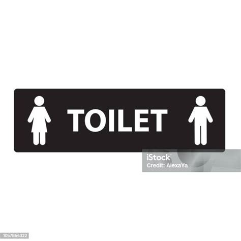 화장실 화장실에 대 한 기호입니다 화장실 플레이트입니다 남자와 여자 화장실에 대 한 벡터 기호입니다 격리 된 벡터 일러스트 레이 션 검은색에 대한 스톡 벡터 아트 및 기타
