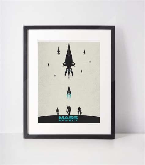 Mass Effect Wall Poster Video Game Decor Games Room Art Science Fiction Decor Video Game