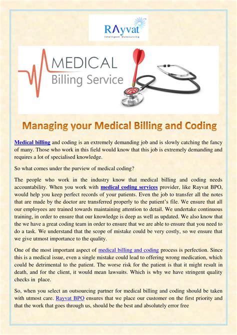 PPT Managing Your Medical Billing And Coding PowerPoint Presentation ID