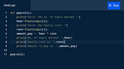 Solved Problem 1 Python Program To Solve A Simple Payroll