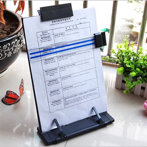 Black Plastic Desktop Document Book Holder Copyhol Vicedeal