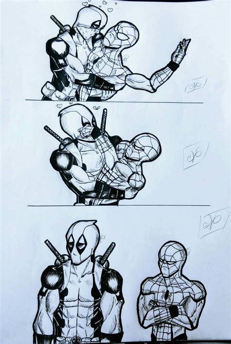 One Kiss Spidey Spideypool By Nadia Asviv On Deviantart