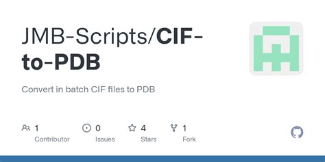 Github Jmb Scriptscif To Pdb Convert In Batch Cif Files To Pdb