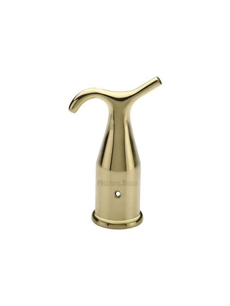 Heritage Brass Pole Hook Polished Brass Finish Ironmongery For You