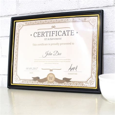 Bazic 85 X 11 Document Frame W Gold Border The Up Shop Very