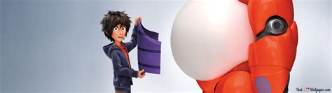 Hiro Hamada And Baymax 4K Wallpaper Download