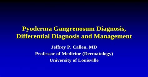 Download Pdf Pyoderma Gangrenosum Diagnosis Differential Diagnosis