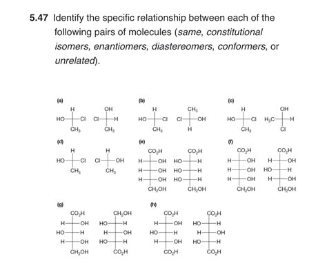 Solved 47 Identify The Specific Relationship Between Each Of