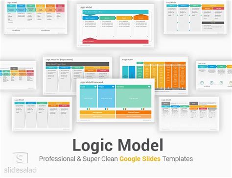 Logic Model Google Slides Templates Diagrams SlideSalad