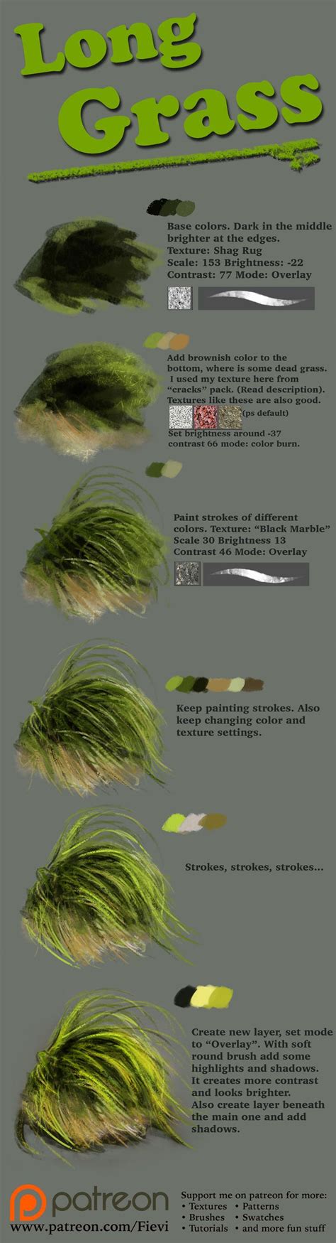 Grass Tutorial 2 By Fievy On DeviantArt Painting Tutorial Digital Painting Tutorials