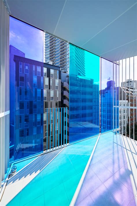 Sako Architects Tokyo Office Multicolored Glass Facade