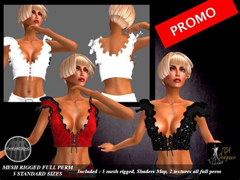 Second Life Marketplace Full Perm Rigged Indecent Top Promo