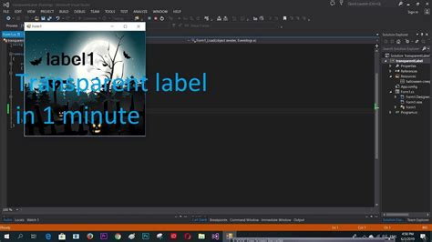 How To Make Label Background Transparent C YouTube