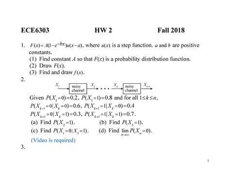HW New ECE HW Fall F X A E Bx U X A Where U X Is A Step Studocu