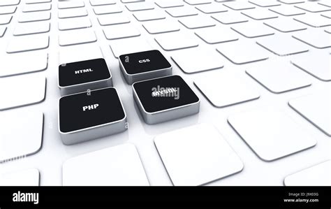 D Pads Black Html Css Php Mysql Stock Photo Alamy
