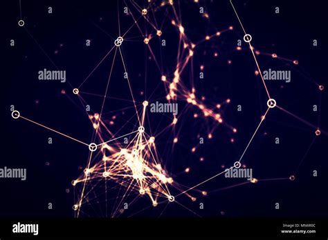 Abstract Connection Dots Technology Background Digital Theme Network Concept 3d Rendering