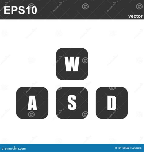 Wasd Keys Game Control Keyboard Buttons Stock Vector Illustration Of