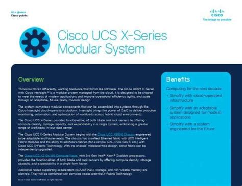 Introducing The Cisco Ucs X Series Modular System—the Future Of Data Center Agility And