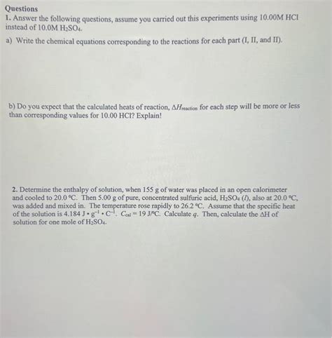 Solved Questions 1 Answer The Following Questions Assume