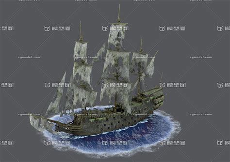 幽灵船 鬼船 失踪 沉船 古代船 破船 烂船 海盗船 船只模型 古代船 仿古船模型库 Obj Obj Mtl 模型下载 Cg模型网